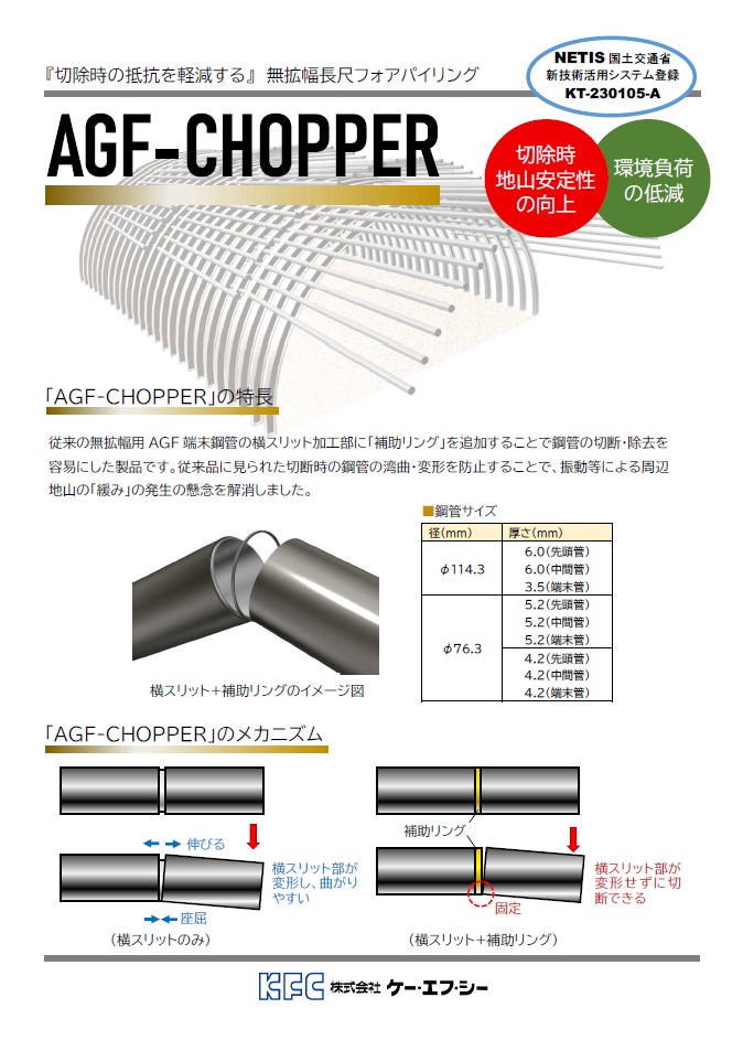 AGF-CHOPPER（NETIS登録） | 製品・工法 | 株式会社ケー・エフ・シー